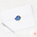 Cute Blue Bird Classic Round Sticker | Zazzle