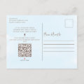 Cute Blue Boy Vintage Baby QR Code Social Media Invitation Postcard ...