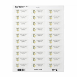cute blue cat return address labels stickers | Zazzle