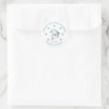 Cute Blue Dolphin Thank You Sticker | Zazzle
