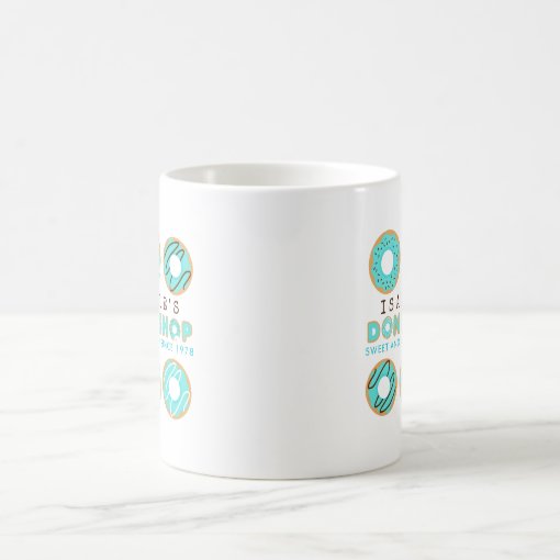 Cute Blue Donut Shop Coffee Mug | Zazzle