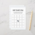 Cute blue elephant Baby shower Bingo game | Zazzle