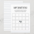 Cute blue elephant Baby shower Bingo game | Zazzle