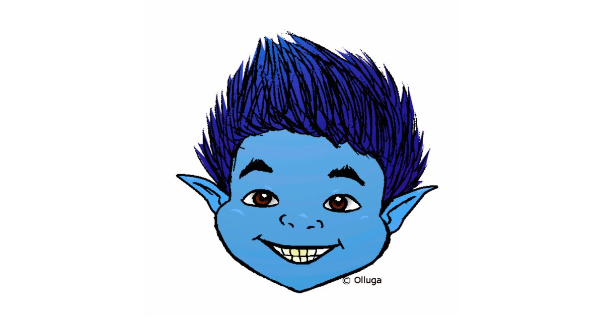 Cute blue goblin cutout | Zazzle