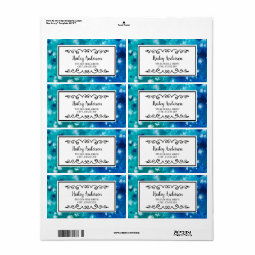 Cute Blue Green White Shipping Label | Zazzle