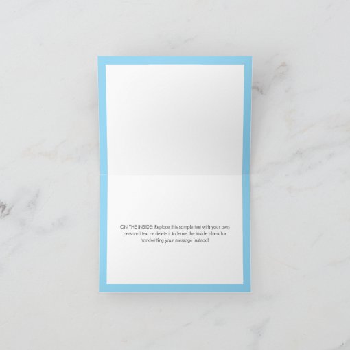 Cute Blue Heart Simple Thank You | Zazzle