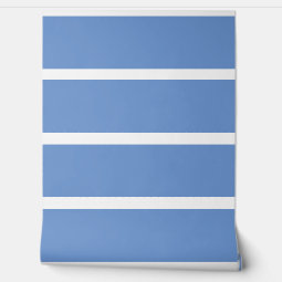 Cute Blue Horizontal Striped Pattern Wallpaper | Zazzle