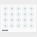 Cute Blue Mobile Crib baby cot Baby Shower Classic Round Sticker | Zazzle