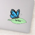 Cute Blue Monarch Butterfly label | Zazzle