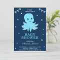 Cute Blue Octopus Baby Shower Invitation | Zazzle