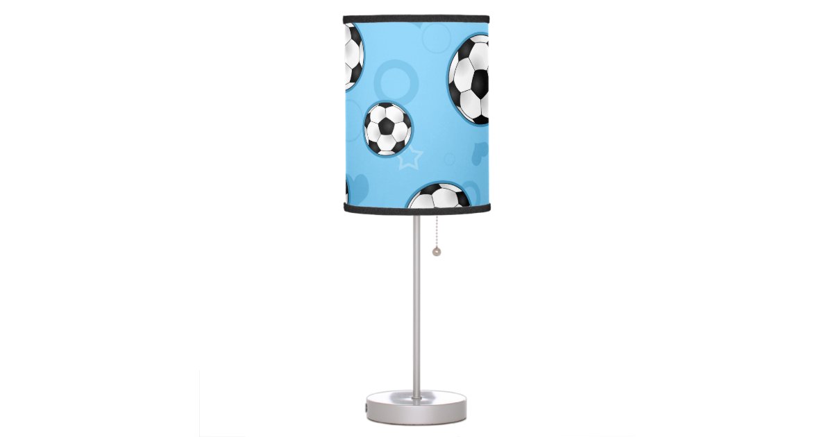 Cute Blue Soccer Ball Lamp | Zazzle