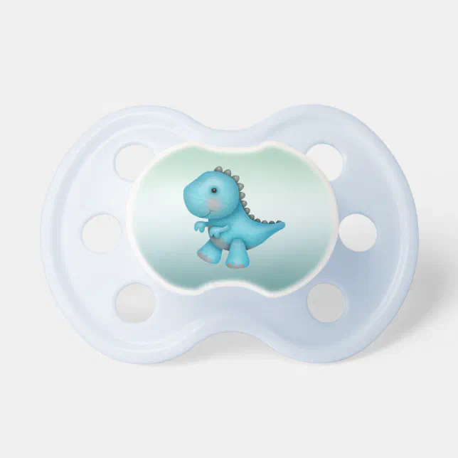 Cute Blue Stegosaurus Dinosaur Pacifier | Zazzle