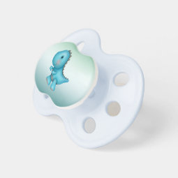 Cute Blue Stegosaurus Dinosaur Pacifier | Zazzle
