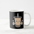 Cute Boba KPop Bubble Milk Tea Korean Finger Heart Coffee Mug | Zazzle