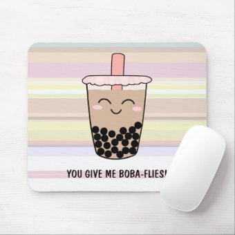 Cute Boba Milk Tea Pun Mouse Pad | Zazzle