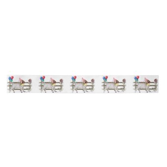 Cute Boer Goat Birthday Party Ribbon | Zazzle