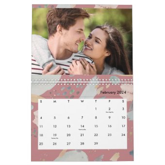 Cute Boho Family Create Your Own Photo Calendar | Zazzle