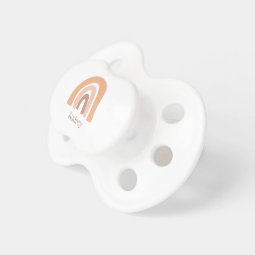 Cute Boho Rainbow Personalized Baby Girl Pacifier | Zazzle