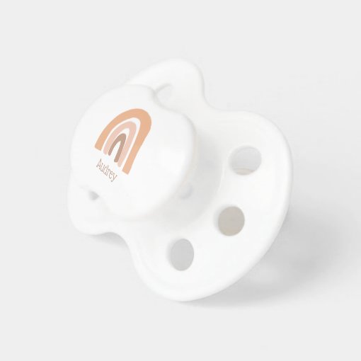 Cute Boho Rainbow Personalized Baby Girl Pacifier | Zazzle