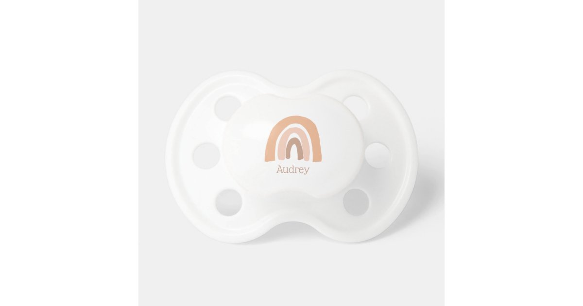 Cute Boho Rainbow Personalized Baby Girl Pacifier | Zazzle