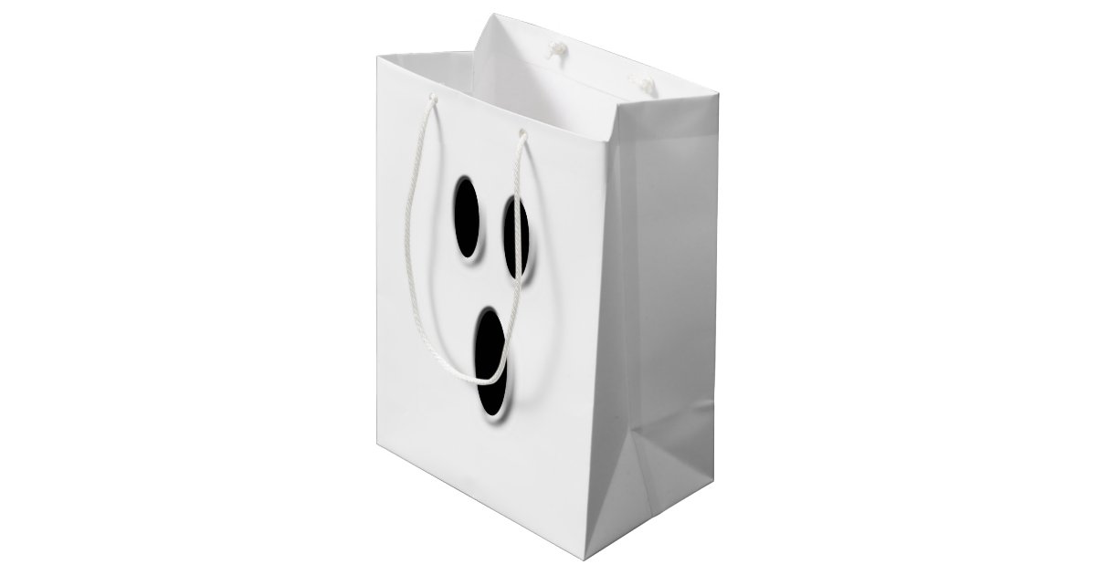 Cute Boo Ghost Halloween Party Trick Or Treat Medium Gift Bag | Zazzle