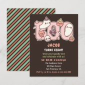 Cute Boo Ghosts Kids Halloween Birthday Party Invitation | Zazzle
