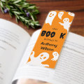 Cute Boo Halloween Ghosts Orange Bookmarks | Zazzle