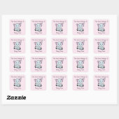 Cute Bookplate Pink Elephant Girl Baby Shower | Zazzle