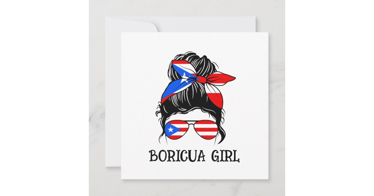 Cute Boricua Girl Puerto Rico Flag | Zazzle