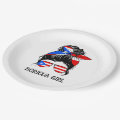 Cute Boricua Girl Puerto Rico Flag Paper Plates | Zazzle