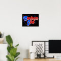 Cute Boricua Girl Puerto Rico Glitter Poster | Zazzle