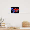 Cute Boricua Girl Puerto Rico Glitter Poster | Zazzle