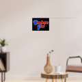 Cute Boricua Girl Puerto Rico Glitter Poster | Zazzle