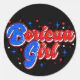Cute Boricua Girl Puerto Rico Glitter Sticker | Zazzle