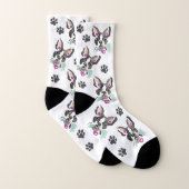Cute Boston Terrier socks | Zazzle