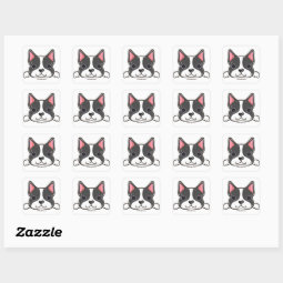 Cute Boston Terrier Sticker | Zazzle