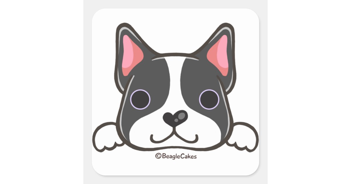 Cute Boston Terrier Sticker | Zazzle