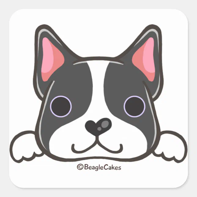Cute Boston Terrier Sticker | Zazzle
