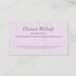 Cute botanicals handmade soap bath scent purple business card | Zazzle