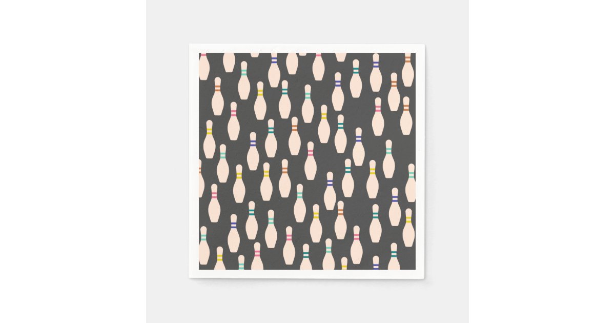 Cute Bowling Pins Paper Napkins | Zazzle