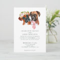 Cute Boxer Dog Bride and Groom Wedding Invitation | Zazzle