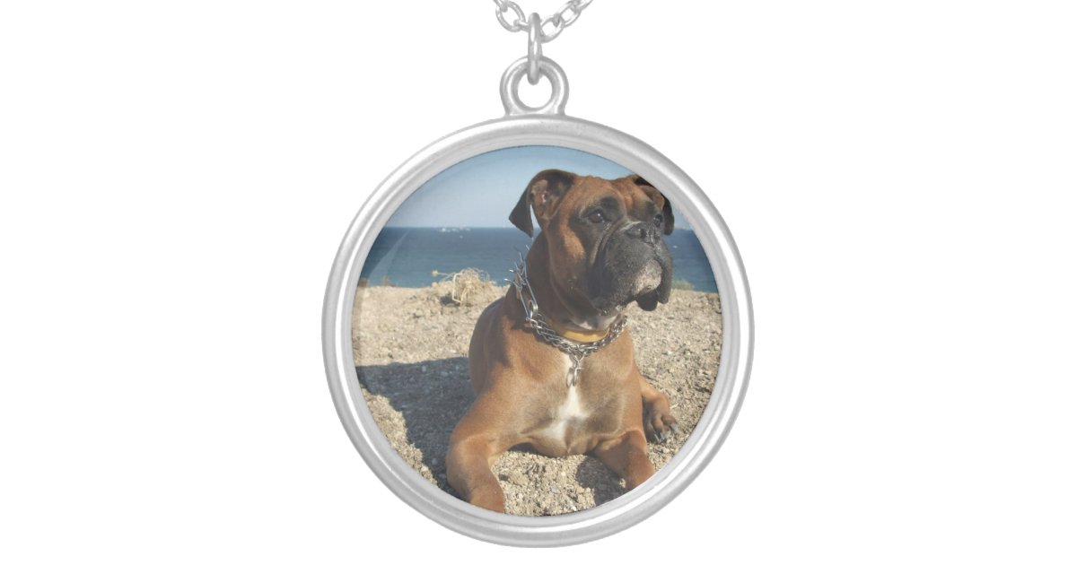 Cute Boxer Dog Necklace | Zazzle