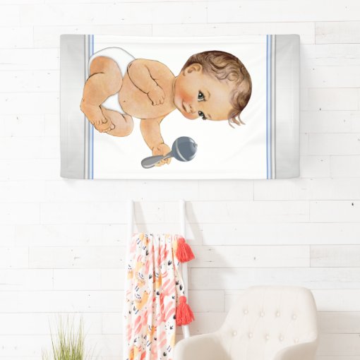 Cute Boy Baby Shower Banner | Zazzle