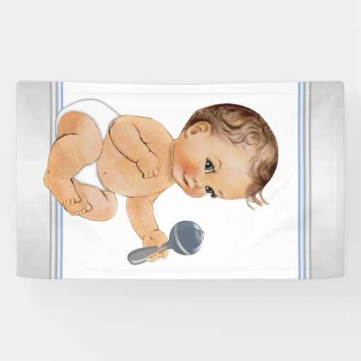 Cute Boy Baby Shower Banner | Zazzle