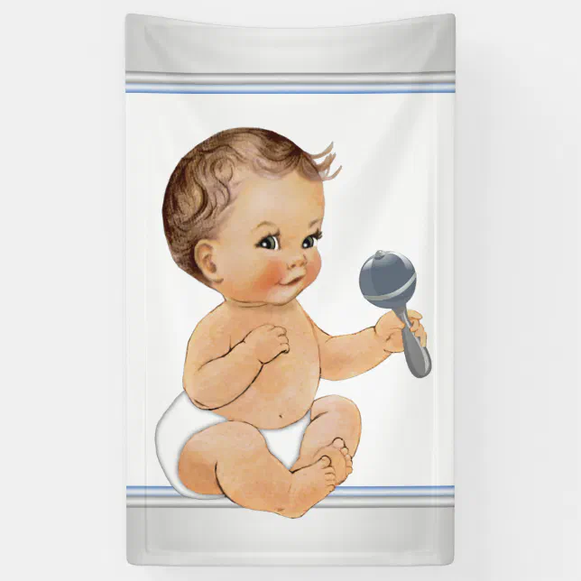 Cute Boy Baby Shower Banner | Zazzle