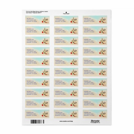 Cute Boy Beach Baby and Sandcastle Address Label | Zazzle