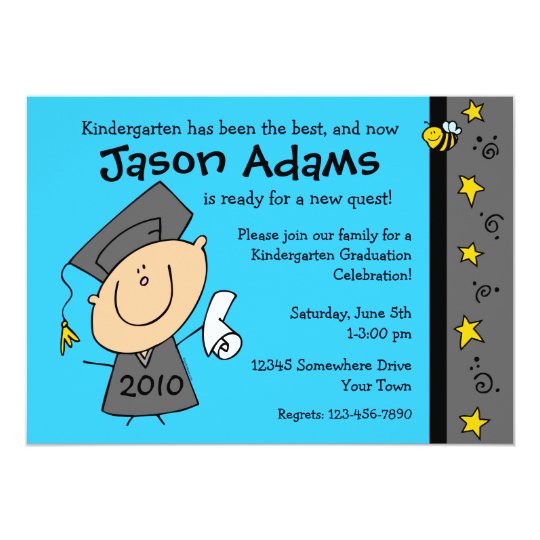 Cute Boy Custom Graduation Invitations | Zazzle.com
