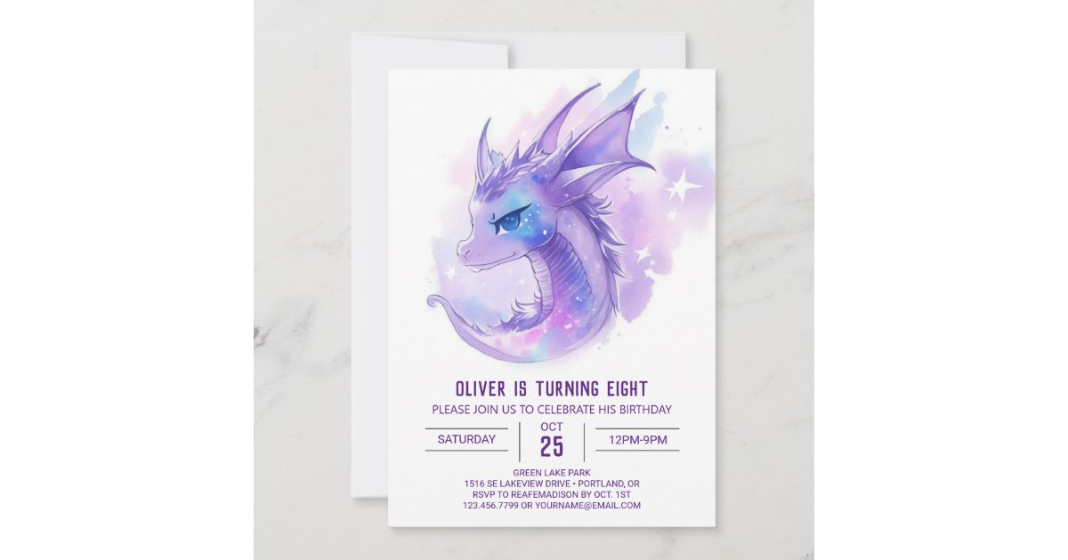 Cute Boy's Dragon Quest Birthday Invitation | Zazzle