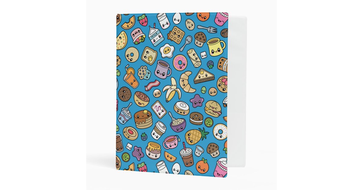 Cute Breakfast Food Mini Binder | Zazzle