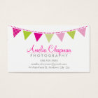 Bunting party events planning business cards | Zazzle.com